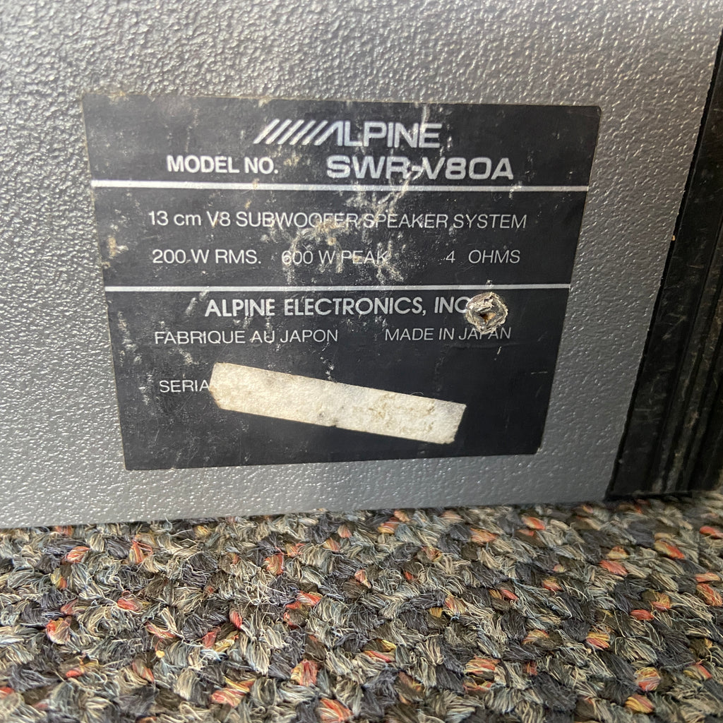 RARE Vintage Alpine V8 JDM Sub woofer – MMI Auto Parts