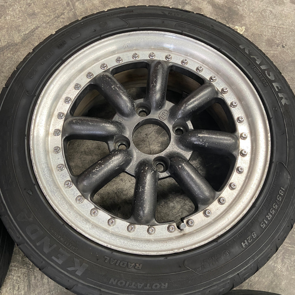 Black Racing BR-R 15" 4x114.3 Wheels – MMI Auto Parts